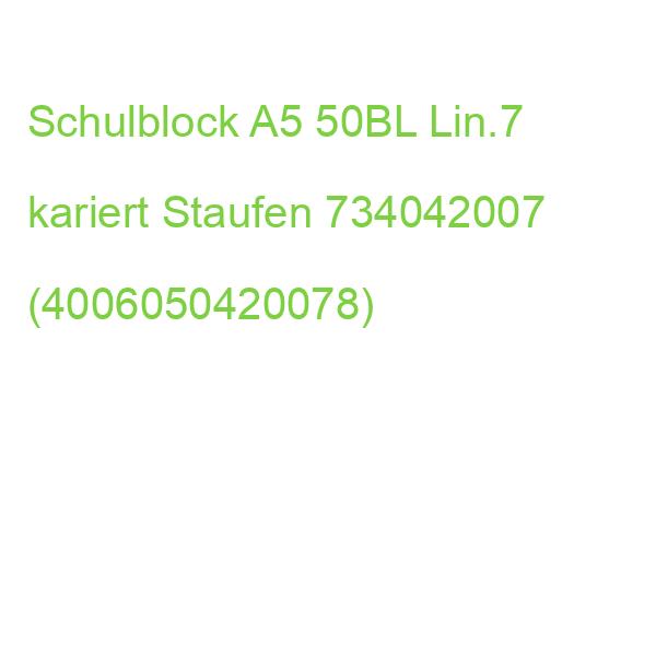 Schulblock PREMIUM LIN 5 A5, 50 Blatt 90 g qm 7 mm kariert Staufen ...