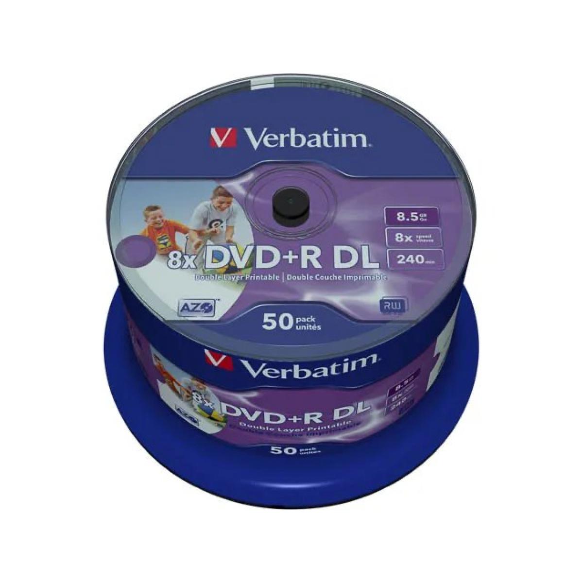DVD+R Verbatim 8,5GB 50er Spindel double layer printable 43703 ...