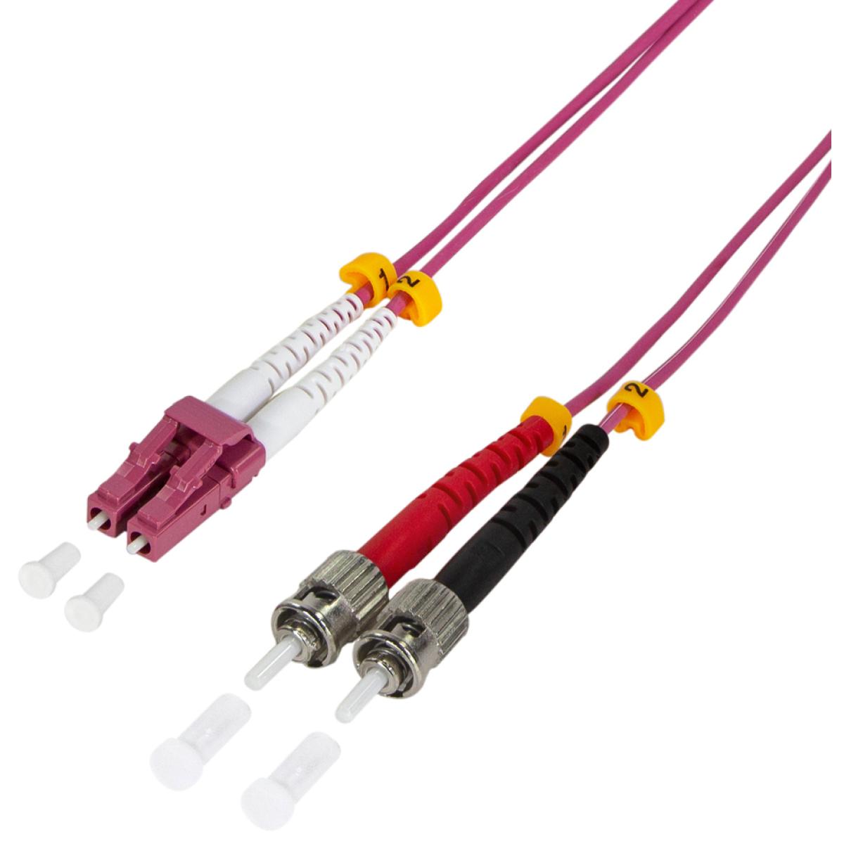 LogiLink LWL Patchkabel, LC-Duplex - 2 x ST, OM4, 5, 0 m FP4LT05 ...